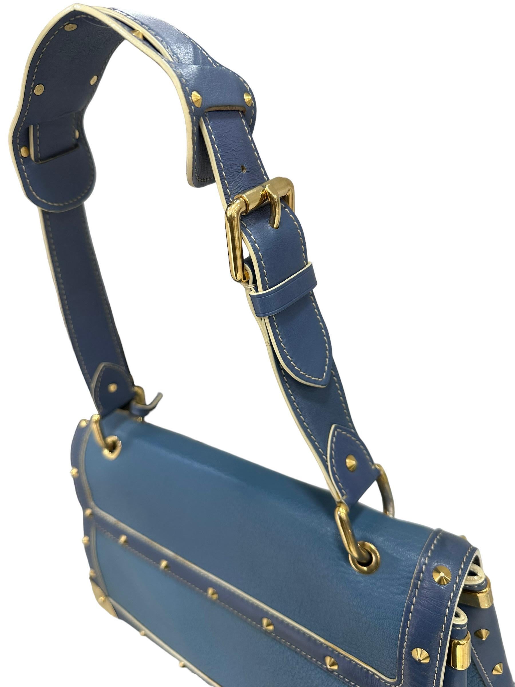 Louis Vuitton Le Talentueux Blue Suhali Leather Top Handle Bag For Sale ...