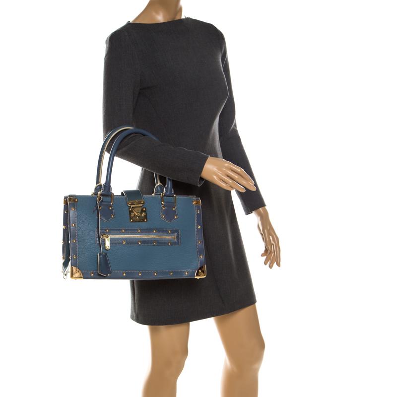 Louis Vuitton Light Blue Suhali Leather Le Fabuleux Bag For Sale at ...