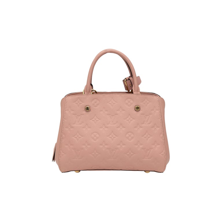 Louis Vuitton Light Pink Monogram Leather Empreinte Montaigne PM Bag ...