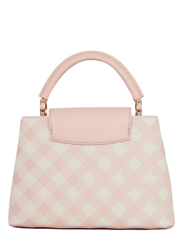 Louis Vuitton Light Pink Taurillon Embroidered Vichy Capucines BB Bag ...