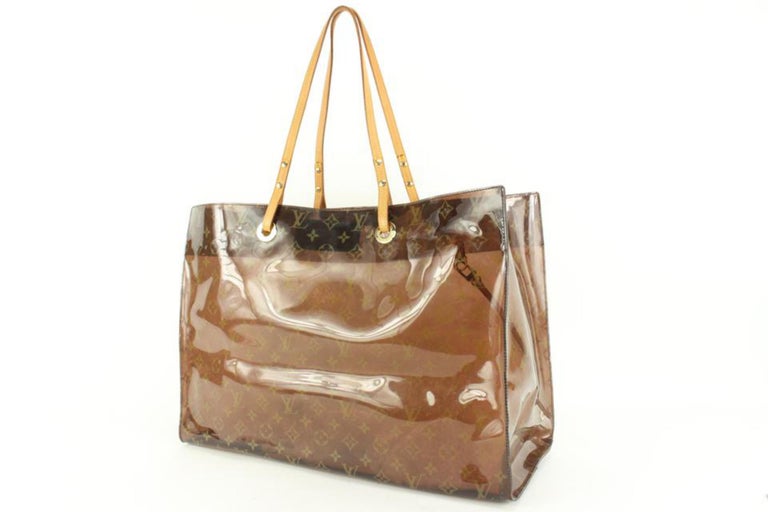 Louis Vuitton Limited Clear Monogram Sac Ambre Cabas Cruise GM Tote Bag ...