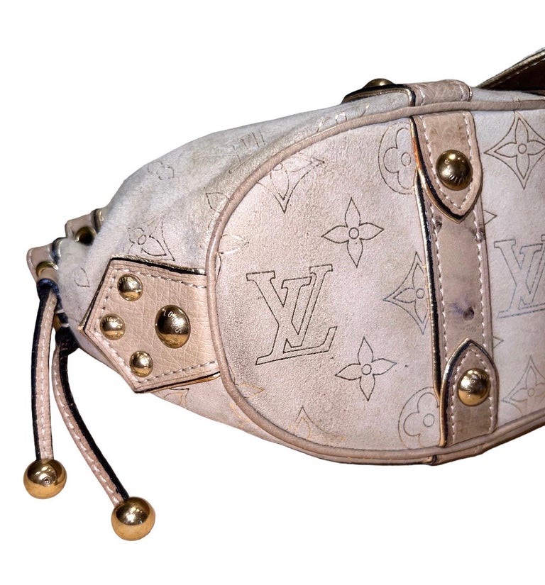 LOUIS VUITTON Limited Edition Exotic Ostrich and Suede LV Monogram Logo ...