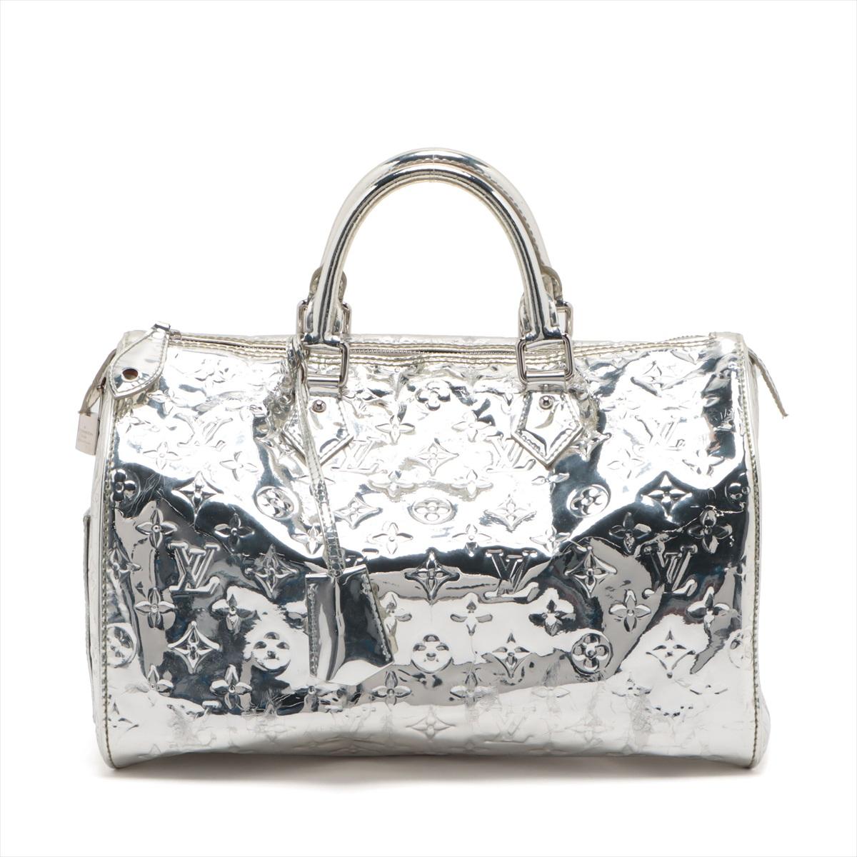Louis Vuitton Limited Edition Monogram Miroir Silver Speedy 35 For Sale ...