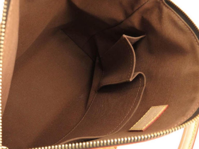 Louis Vuitton Lockit Monogram Pm 868378 Brown Coated Canvas Satchel For Sale at 1stDibs