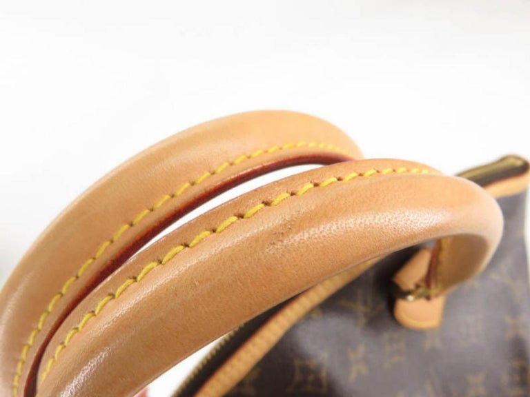 Louis Vuitton Lockit Monogram Pm 868378 Brown Coated Canvas Satchel For Sale at 1stDibs