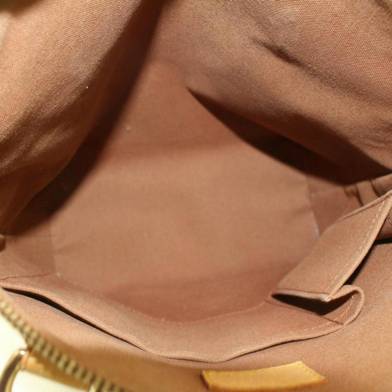 Louis Vuitton Lockit Monogram Pm 869972 Brown Coated Canvas Tote For Sale at 1stDibs