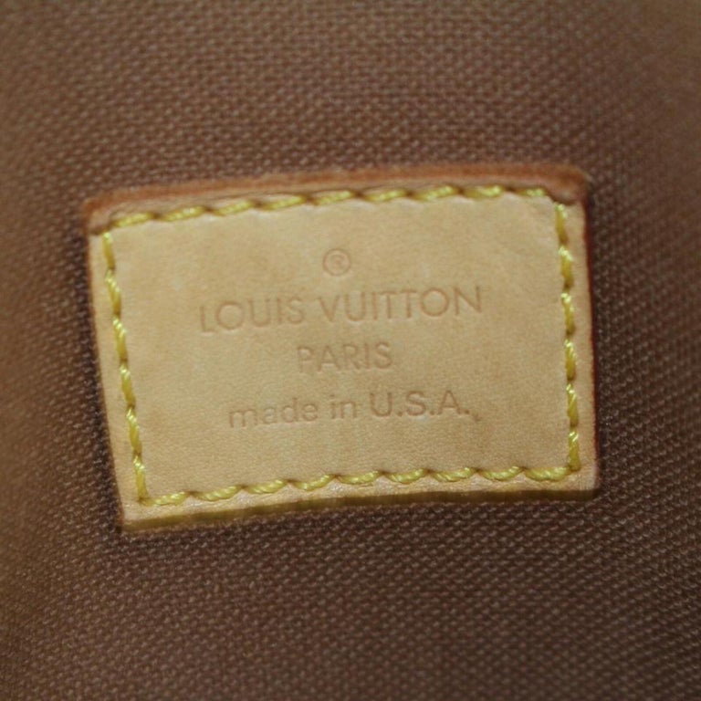 Louis Vuitton Lockit Monogram Pm 869972 Brown Coated Canvas Tote For Sale at 1stDibs