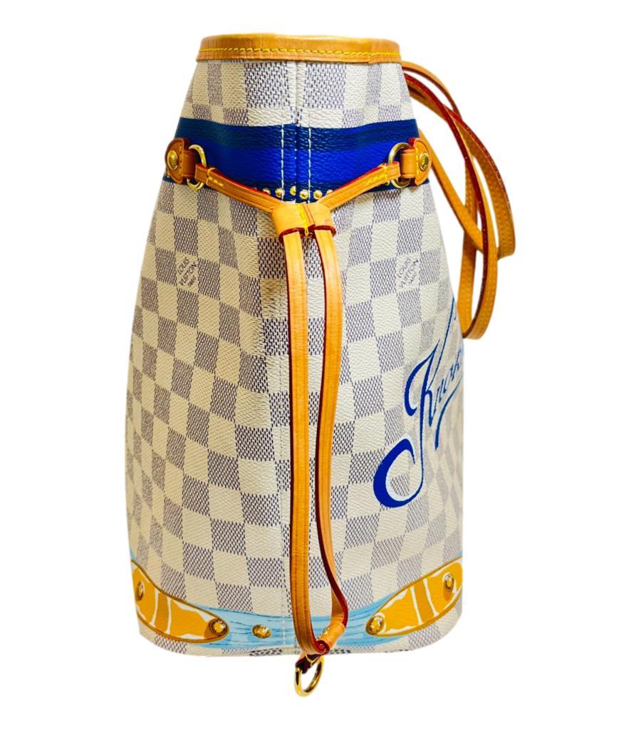 Louis Vuitton Ltd. Ed. Damier Azur Summer Trunks Knokke Neverfull MM ...