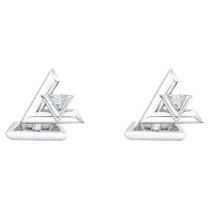 Louis Vuitton LV Volt One cufflinks, white gold and diamonds For Sale ...