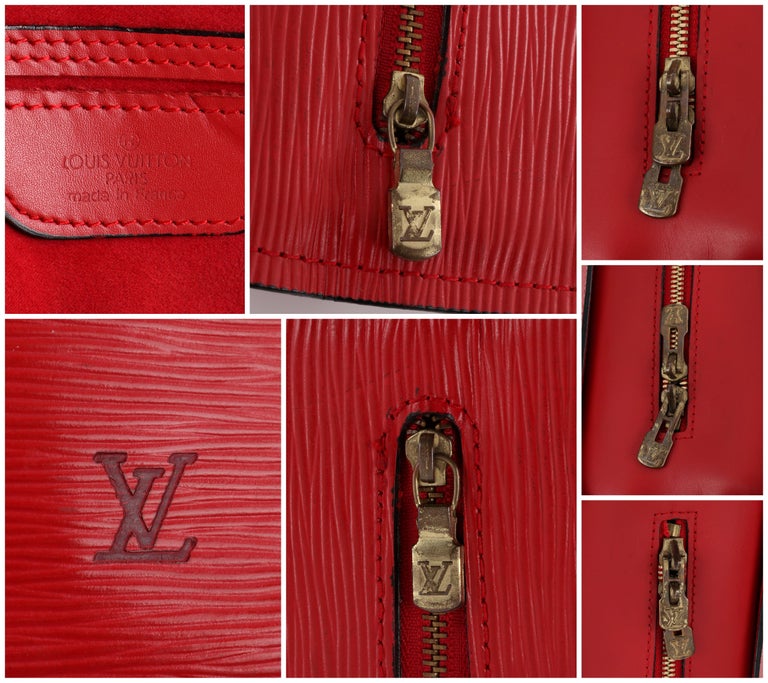 LOUIS VUITTON "Mabillion" Carmine Red Epi Leather Zip Around Backpack ...