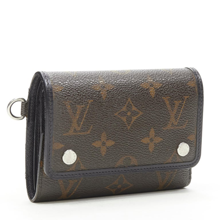 LOUIS VUITTON Macassar brown LV monogram canvas compact tri-fold wallet ...