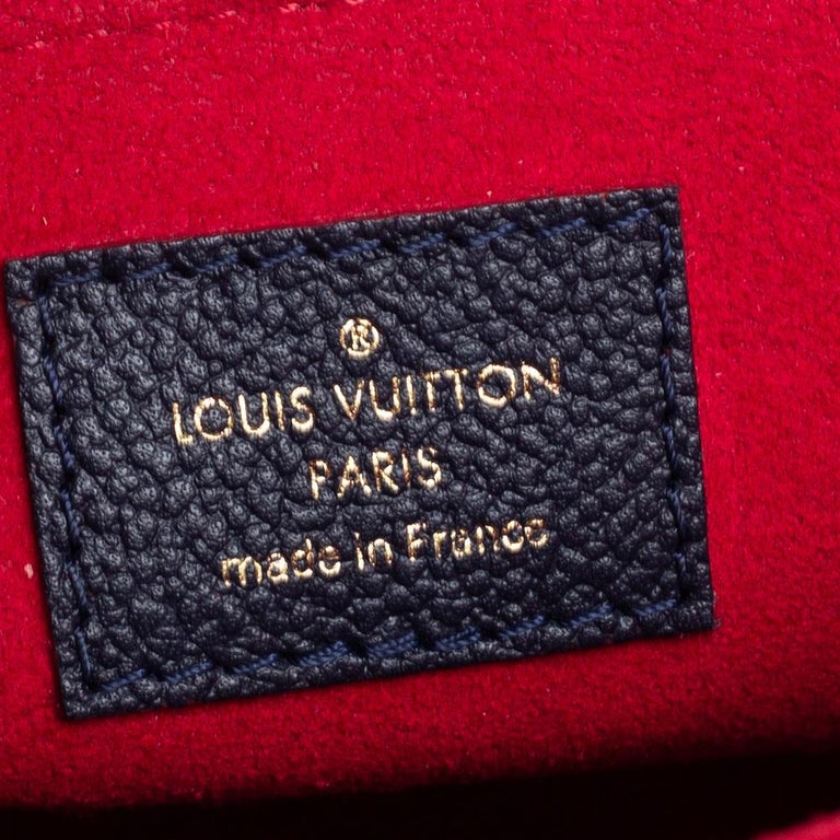 Louis Vuitton Marine Rouge Monogram Empreinte Leather Vavin PM Bag at ...