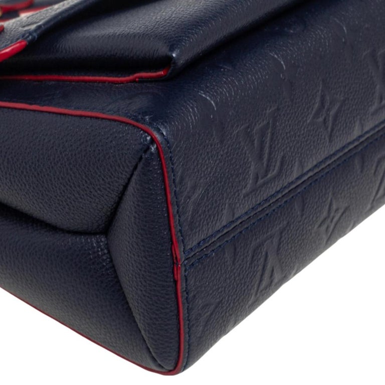 Louis Vuitton Marine Rouge Monogram Empreinte Leather Vavin PM Bag at ...