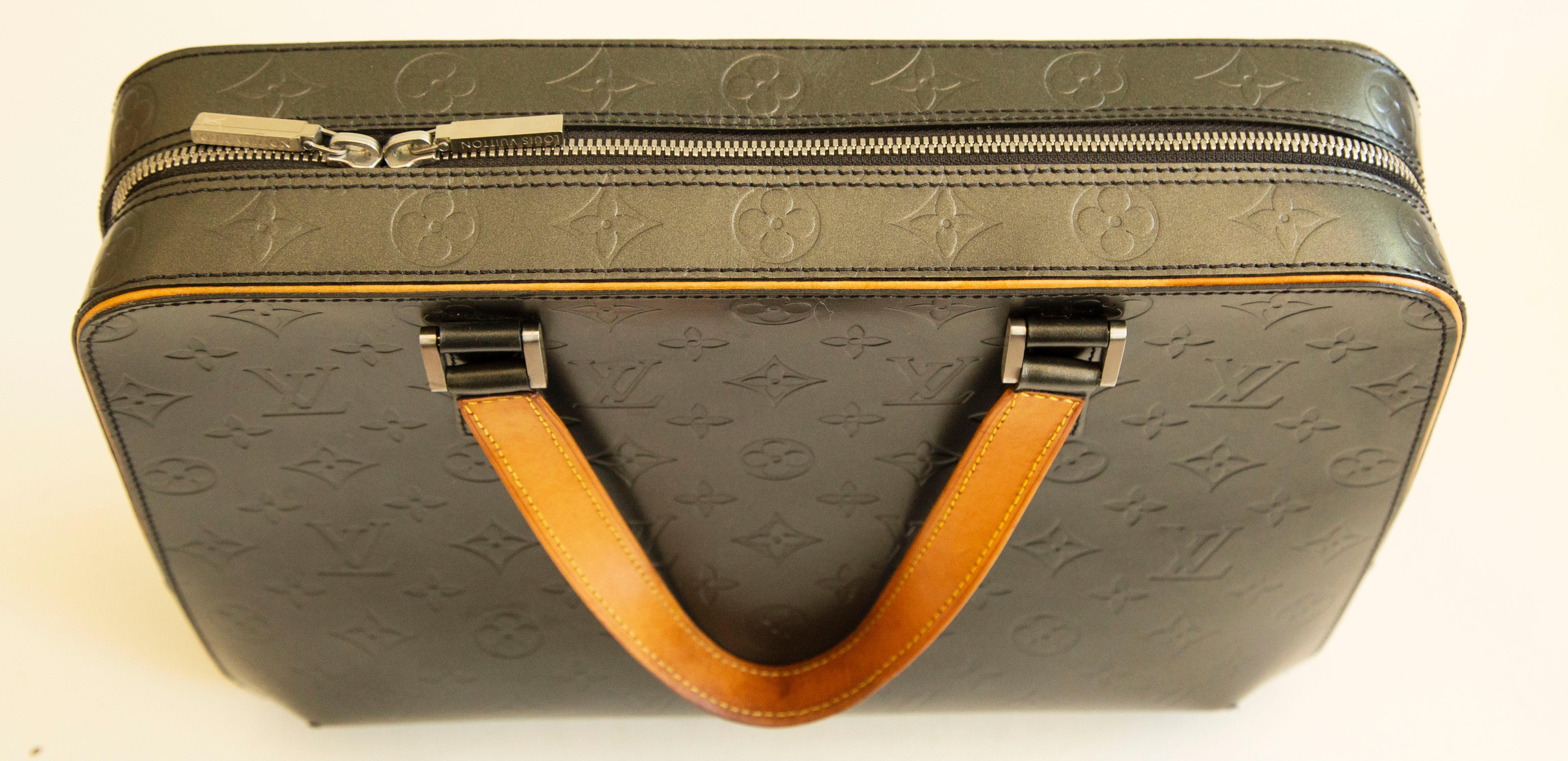 Louis Vuitton Mat Malden Metallic Dark Gray Monogram Top Handle ...