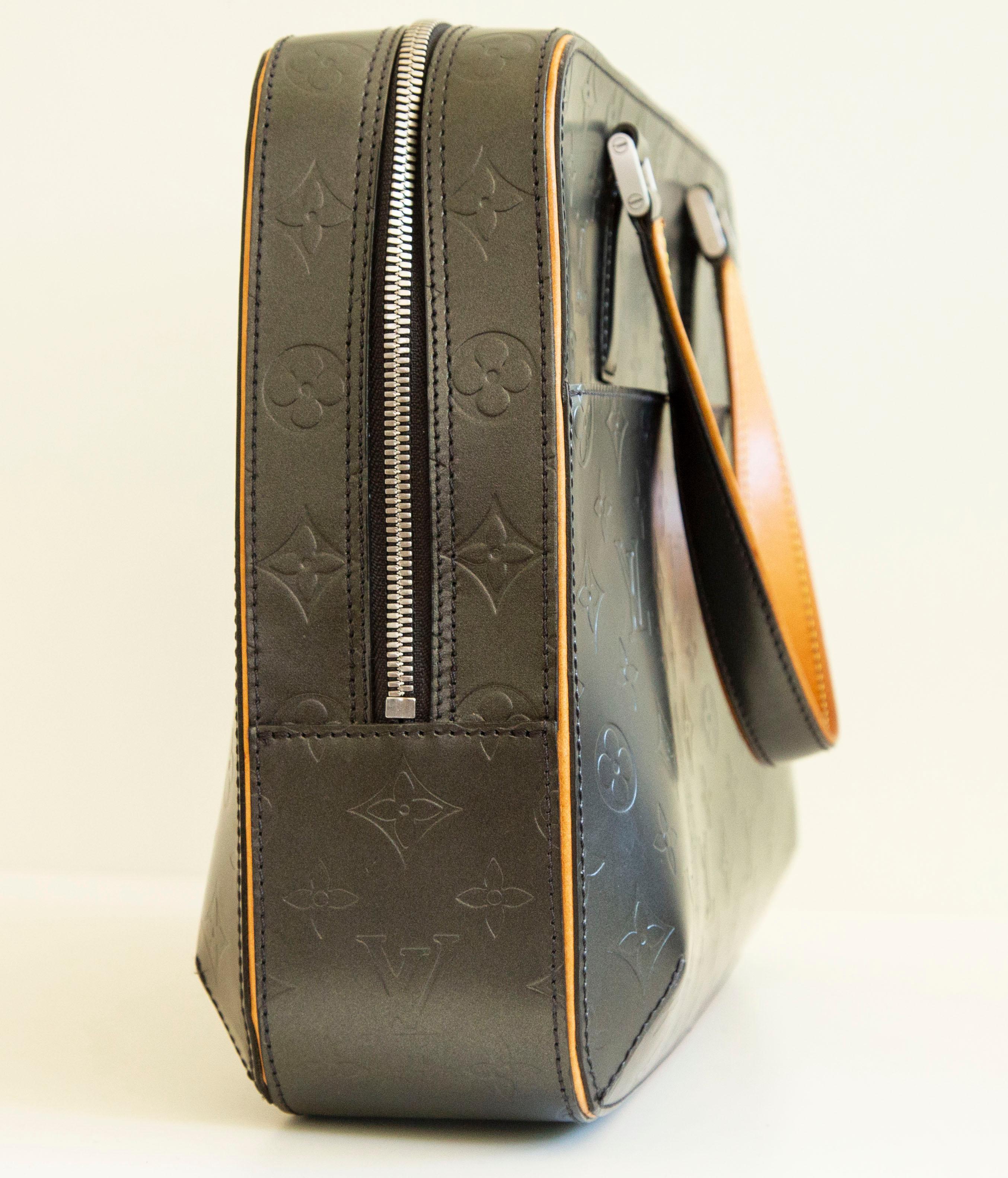 Louis Vuitton Mat Malden Metallic Dark Gray Monogram Top Handle ...