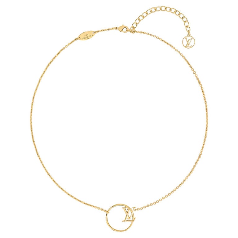 Louis Vuitton Metal With Gold Colour Finish LV Eclipse Necklace For ...