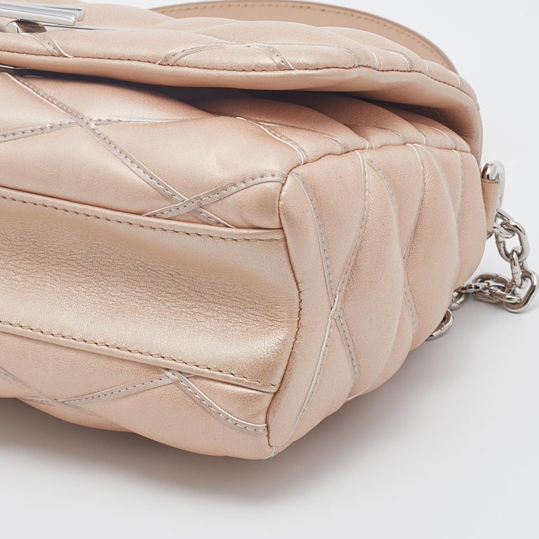 Louis Vuitton Metallic Beige Quilted Leather Go-14 Malletage MM Bag For ...