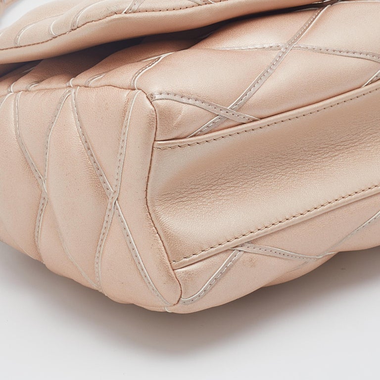 Louis Vuitton Metallic Beige Quilted Leather Go-14 Malletage MM Bag For ...