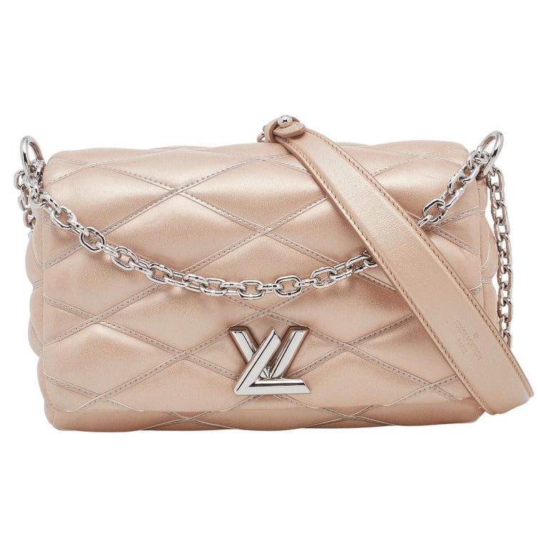 Louis Vuitton Metallic Beige Quilted Leather Go-14 Malletage MM Bag For ...