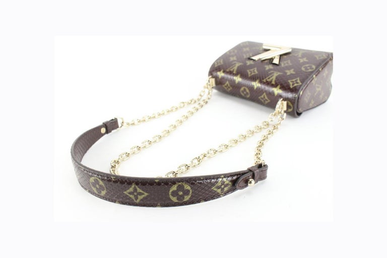 Louis Vuitton Metallic Monogram Python Twist MM Crossbody Shoulder Bag ...