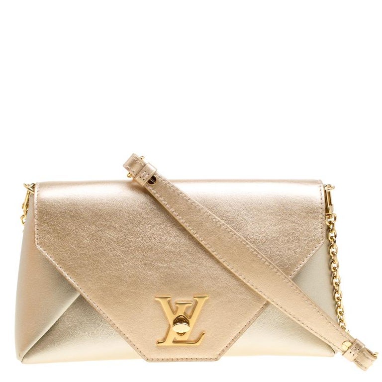 Louis Vuitton Metallic Two Tone Leather Love Note Bag at 1stDibs