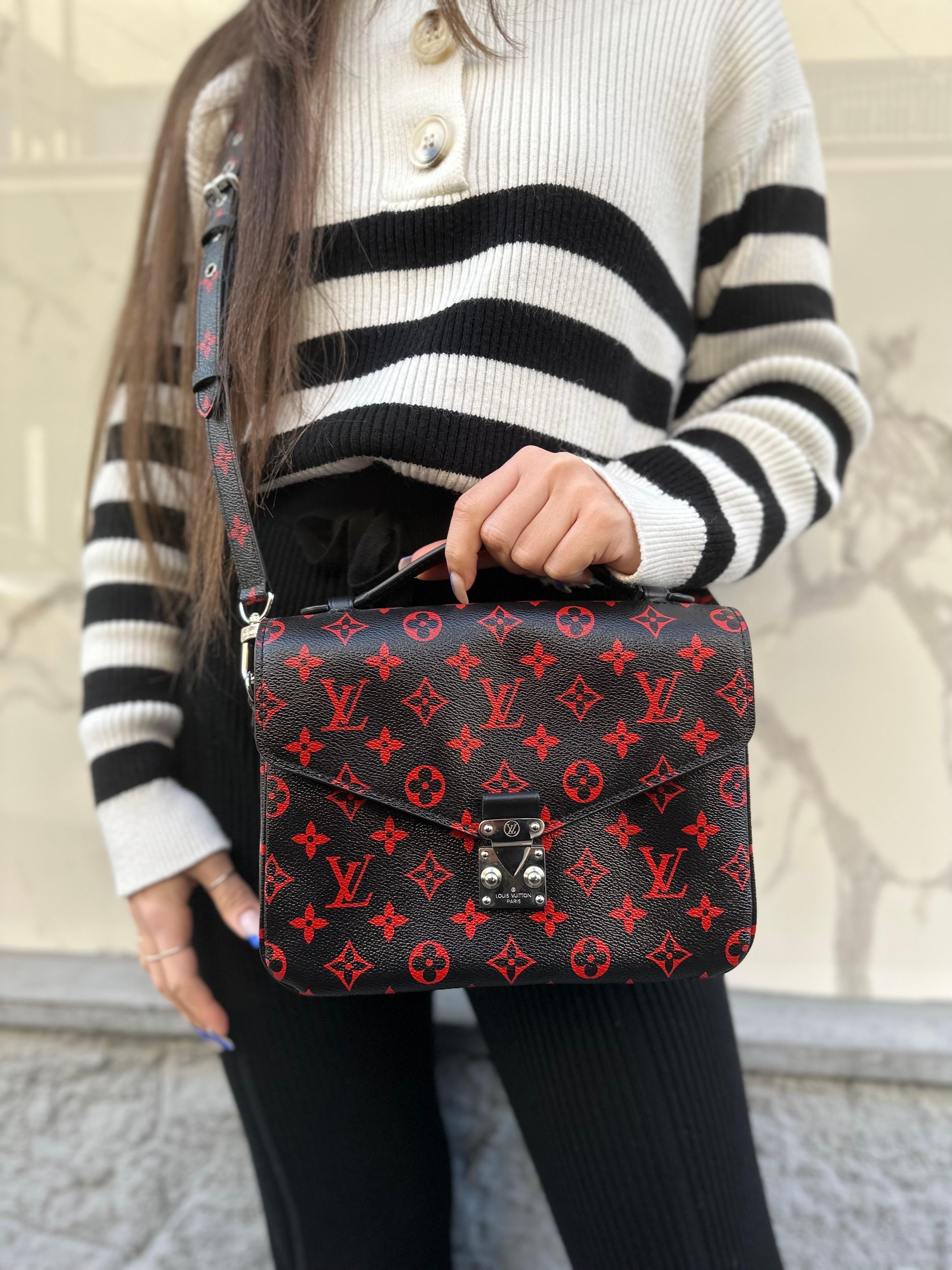 Louis Vuitton Metis Infrarouge Monogram Black And Rouge Leather For ...