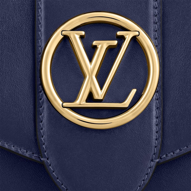 Louis Vuitton Midnight Blue Smooth Calfskin Leather LV Pont 9 Bag For ...