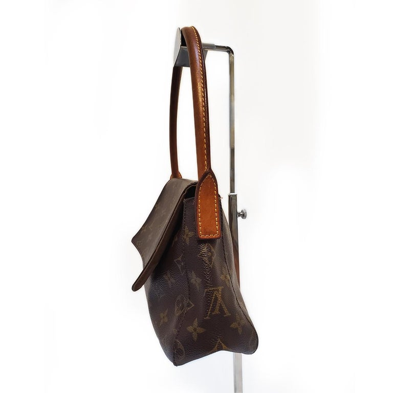 Louis Vuitton Mini Looping Bag Brown Monogram Hand Bag For Sale at 1stDibs
