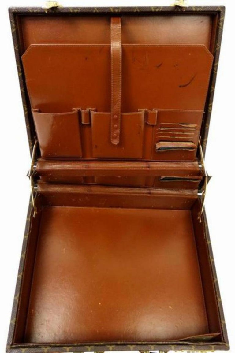 Louis Vuitton Monogram Briefcase Attache Trunk 223937 Brown Coated ...