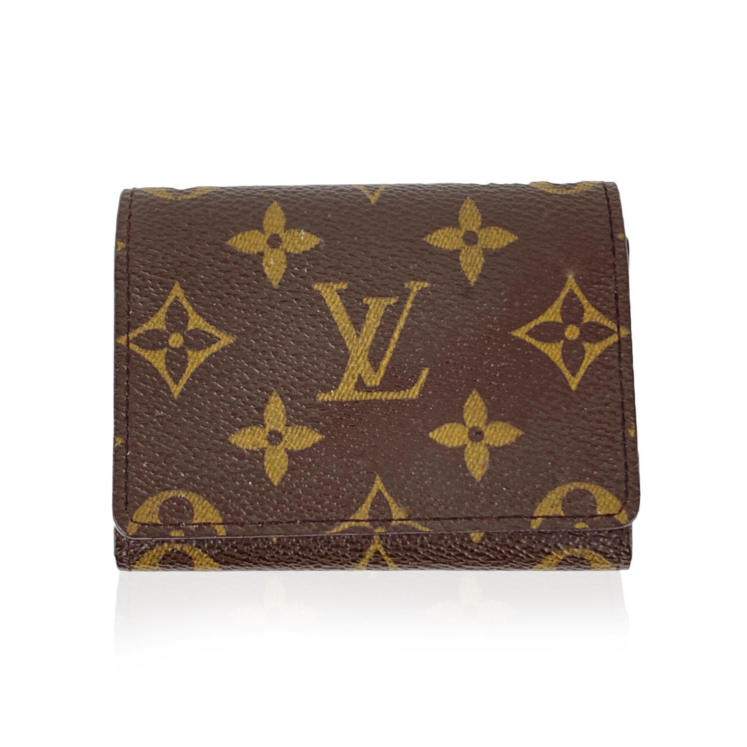 Louis Vuitton Monogram Brown Canvas Business Card Holder For Sale at ...