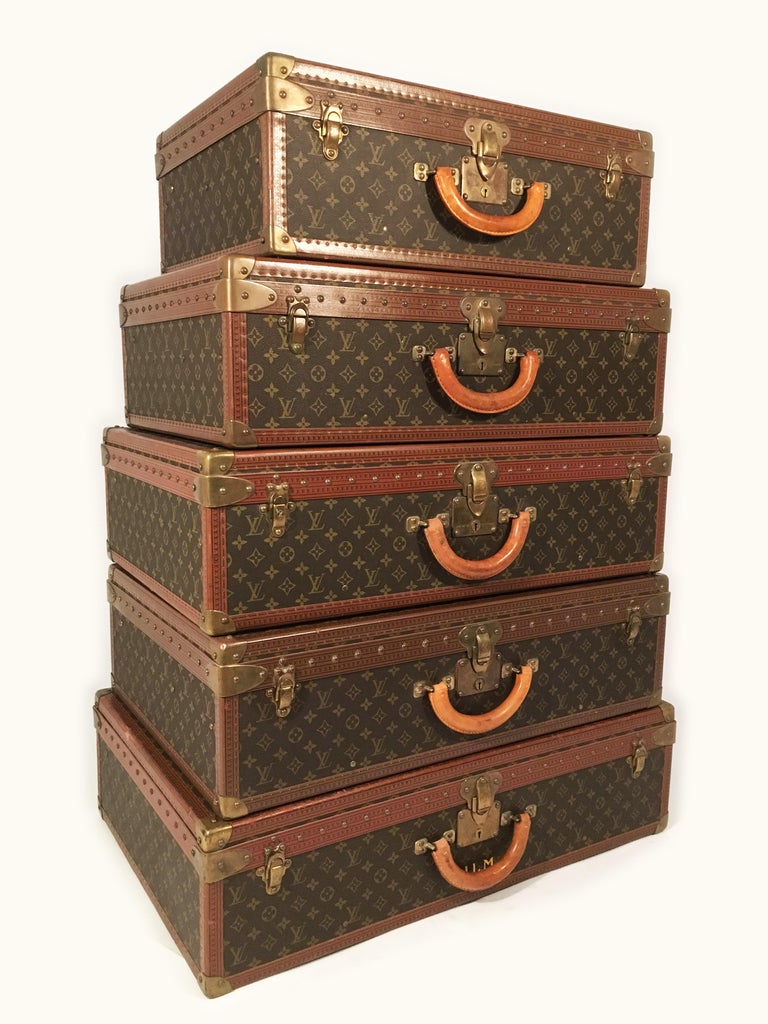 Louis Vuitton Monogram Canvas Alzer Suitcase Trunk Collection "Pyramid ...