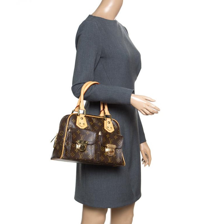 Louis Vuitton Monogram Canvas and Leather Manhattan PM Bag For Sale at 1stDibs