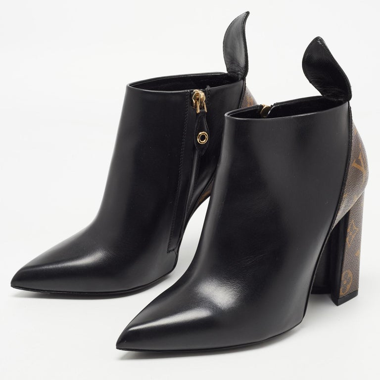Louis Vuitton Monogram Canvas and Leather Rodeo Queen Ankle Boots Size ...