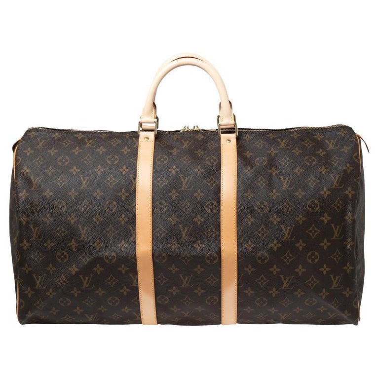 Louis Vuitton Monogram Canvas Keepall 55 Bag at 1stDibs