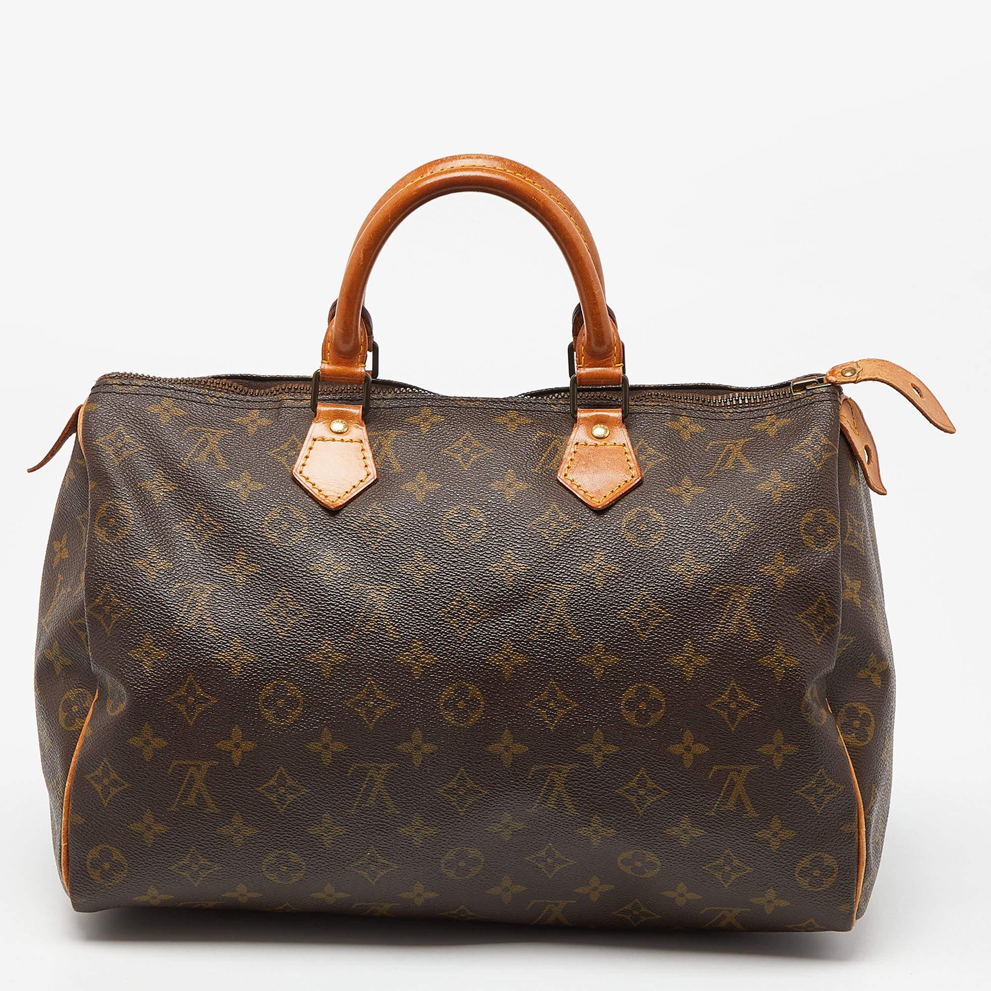 Louis Vuitton Monogram Canvas Speedy 35 Bag For Sale at 1stDibs