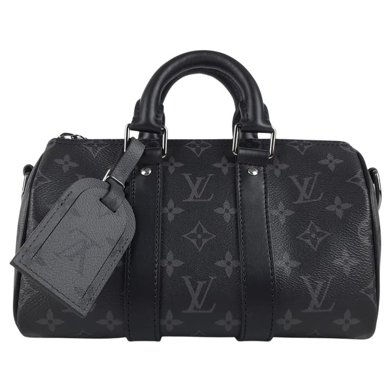 Louis Vuitton Monogram Eclipse KEEPALL BANDOULIÈRE 25 For Sale at 1stDibs