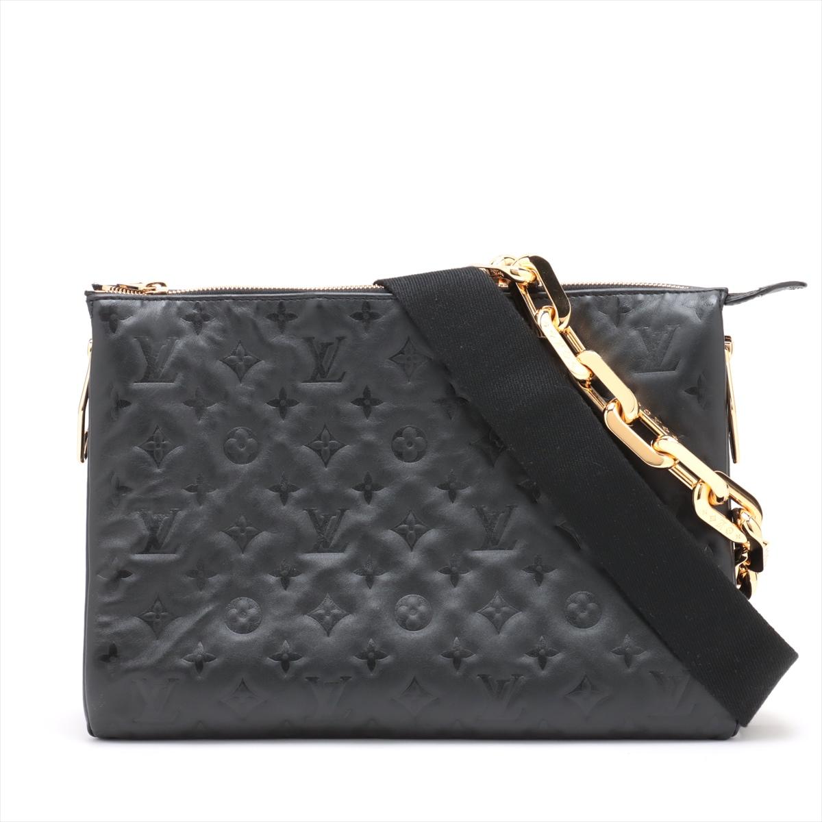 Louis Vuitton Monogram Embossed Coussin PM Black For Sale at 1stDibs