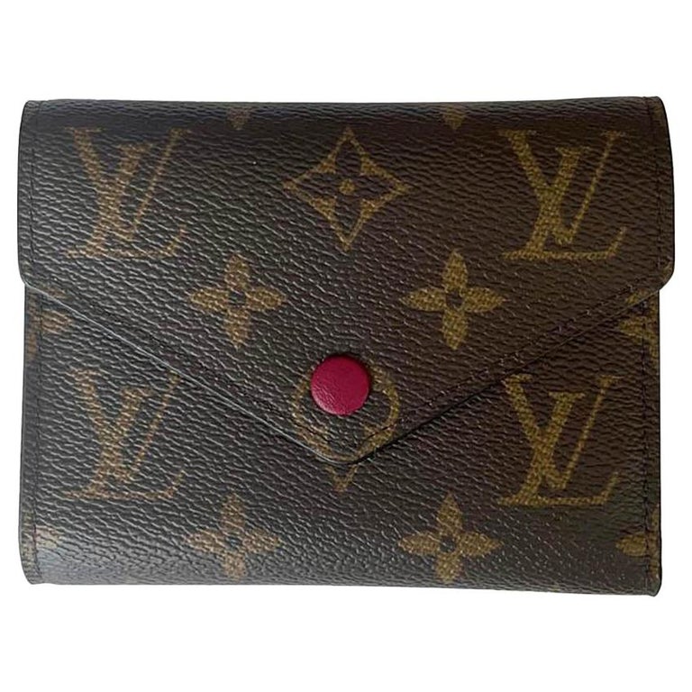 Louis Vuitton Monogram/ Fuchsia Victorine Compact Wallet For Sale at ...