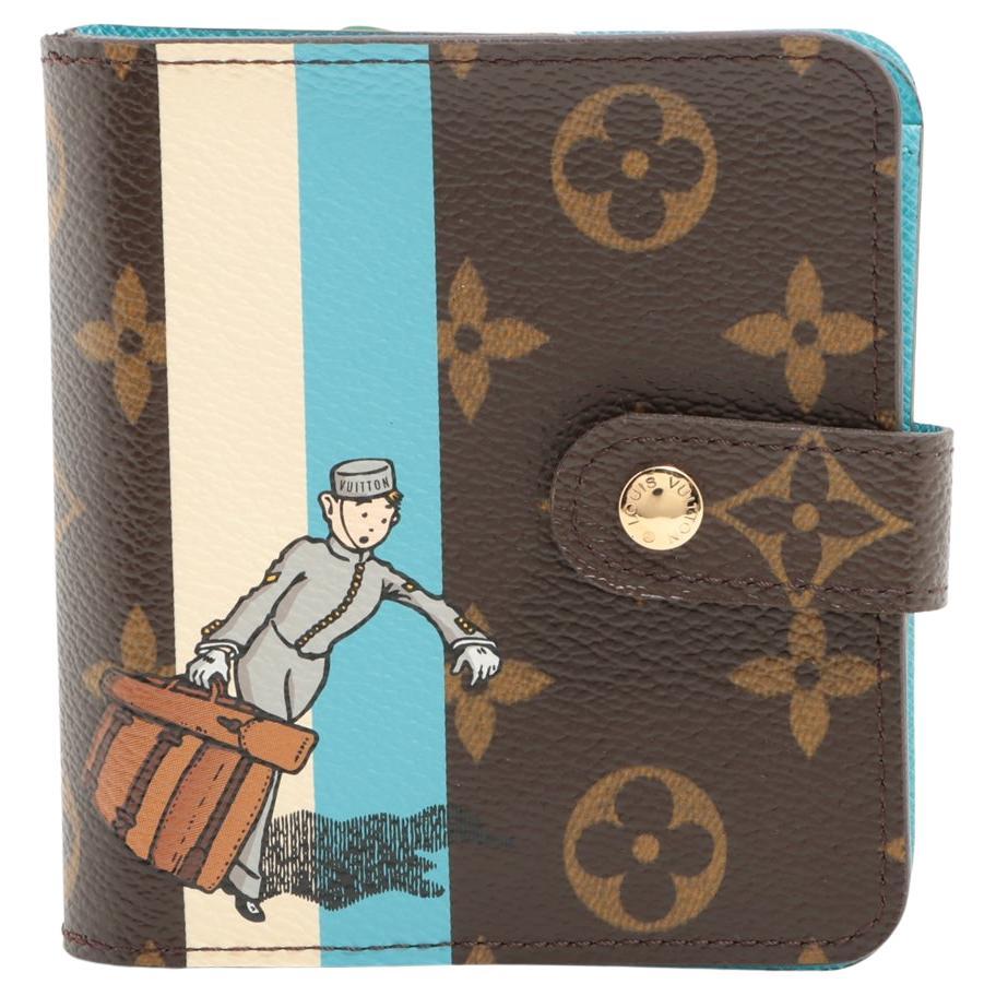 Louis Vuitton Monogram Groom Compact Zip Wallet For Sale at 1stDibs