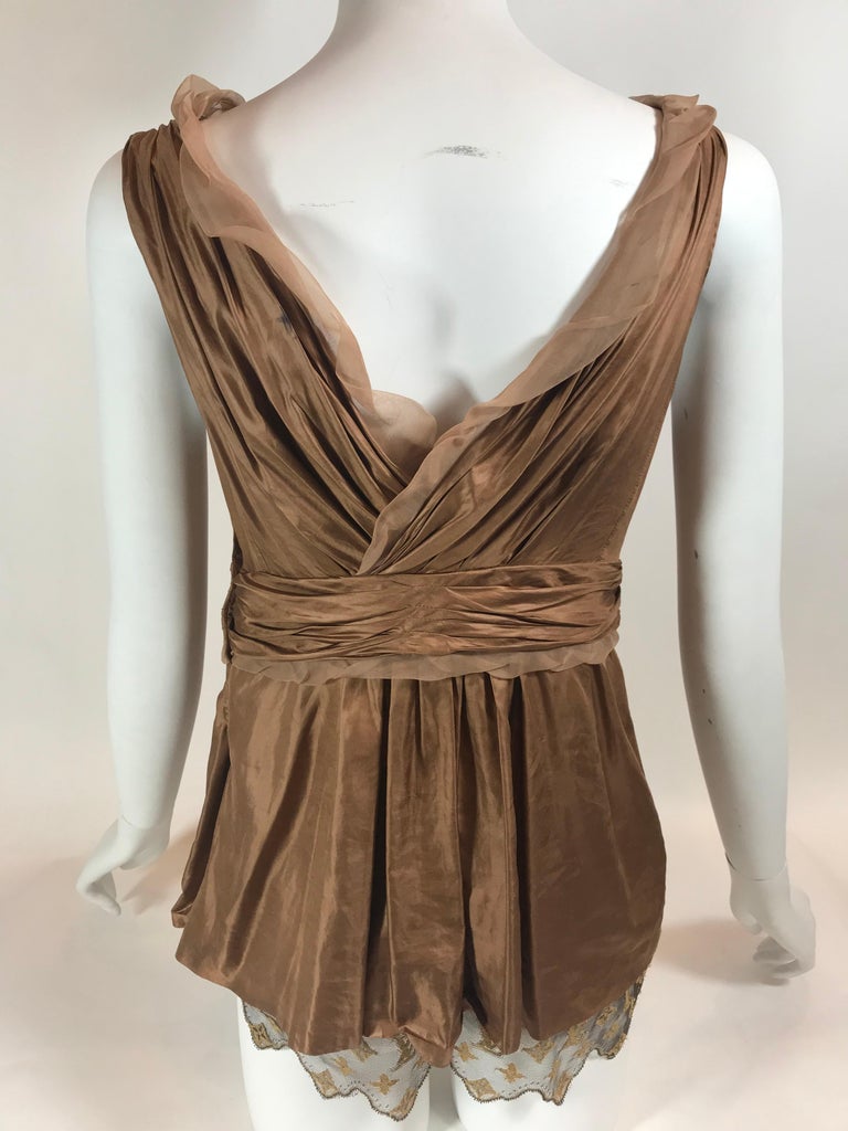 Louis Vuitton Monogram Lace-Trimmed Top For Sale at 1stDibs