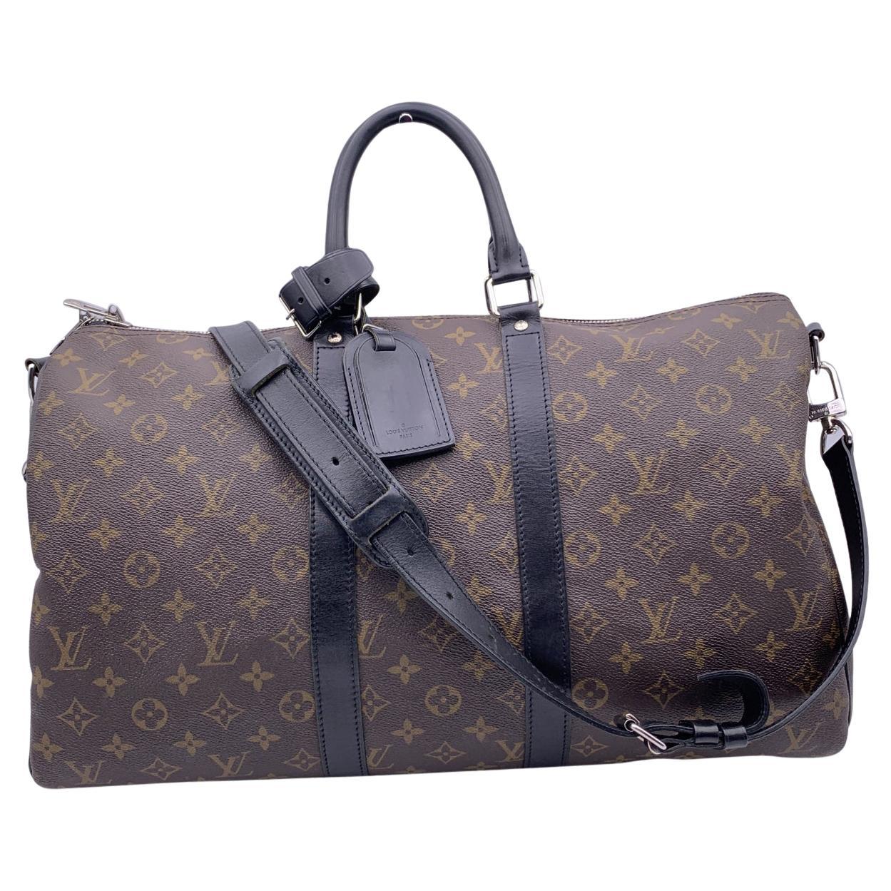 Louis Vuitton Monogram Macassar Keepall 45 Bandouliere Duffle Bag For ...
