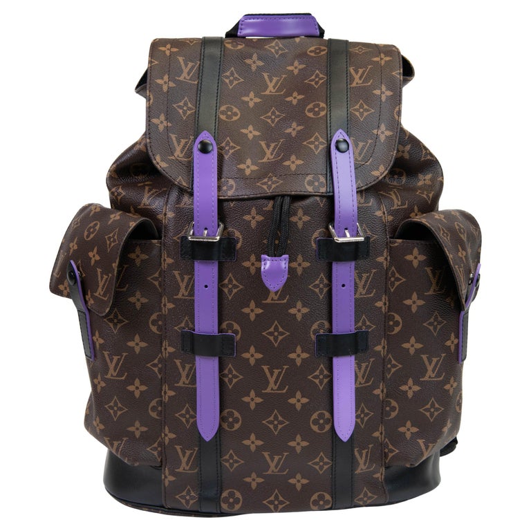 Louis Vuitton Monogram Macassar Purple Christopher MM Backpack - Great ...