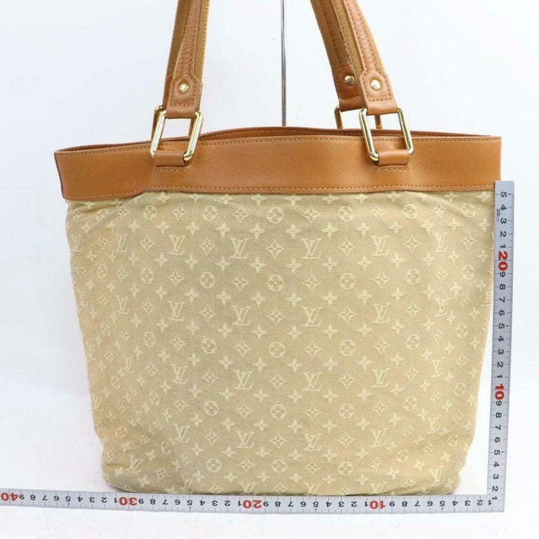 Louis Vuitton Monogram Mini Lin Beige Lucille GM Tote 859019 at 1stDibs