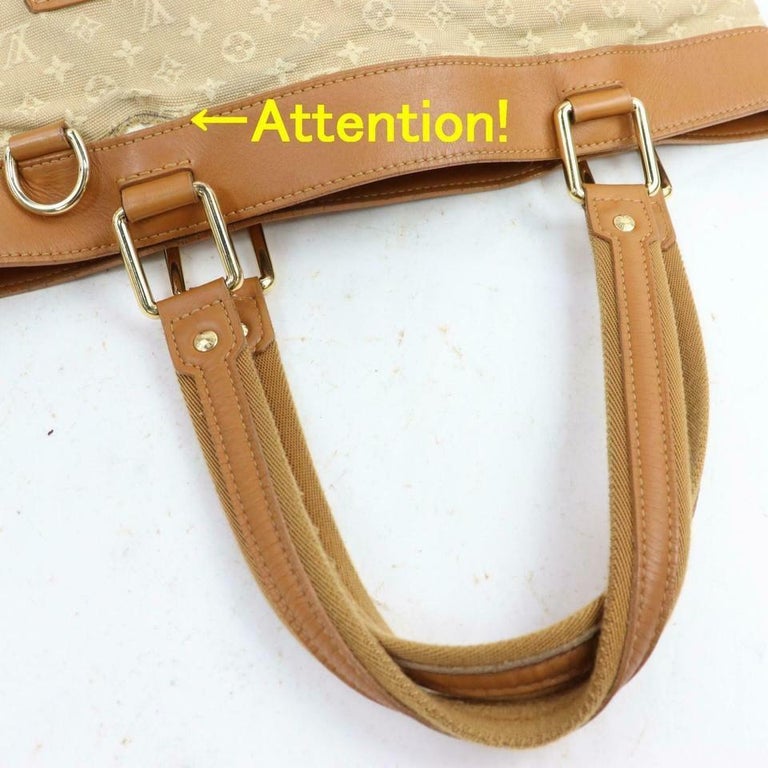 Louis Vuitton Monogram Mini Lin Beige Lucille GM Tote 859019 at 1stDibs