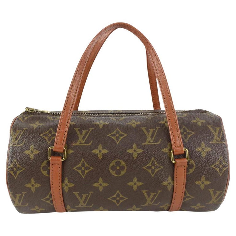 Louis Vuitton Monogram Papillon 26 Boston Barrell Cylinder Bag 917lv22 ...