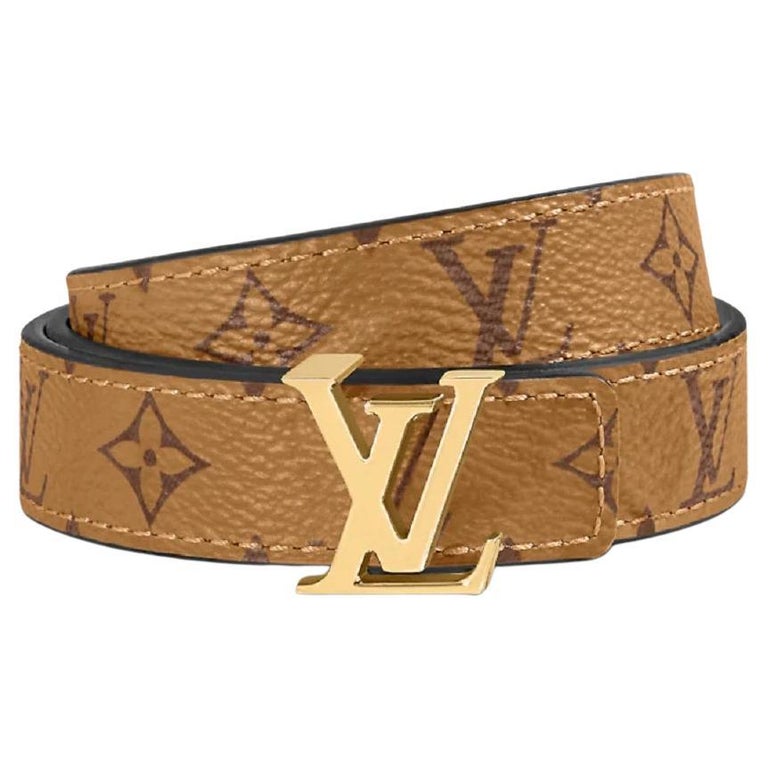 Louis Vuitton Monogram Reverse Tan Brown LV Iconic 20mm Reversible Belt ...