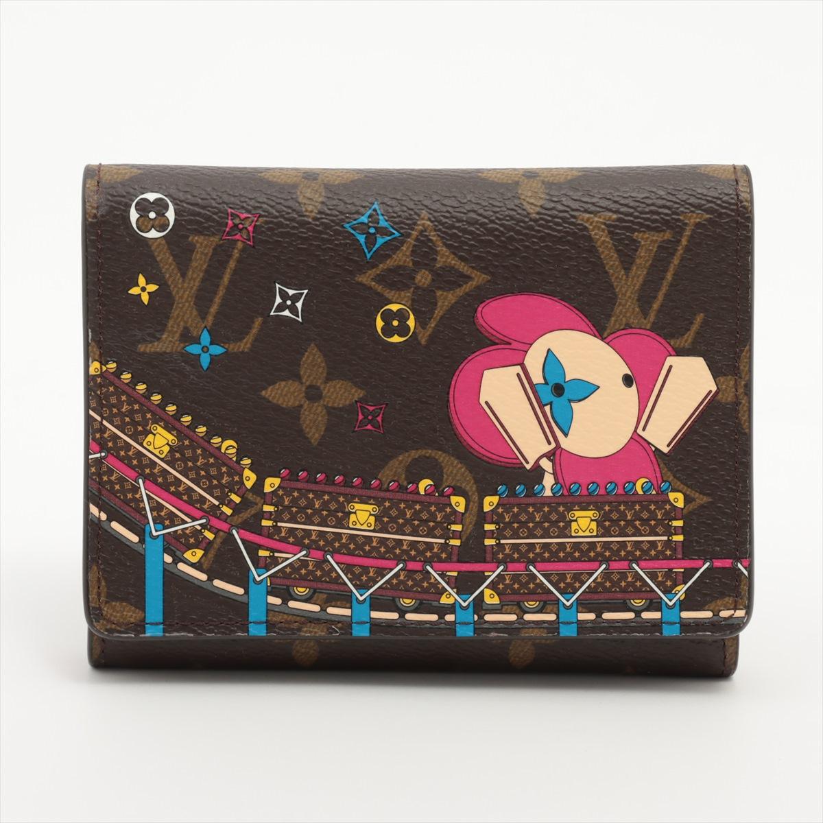 Louis Vuitton Monogram Roller Coaster Vivienne Portefeuille Victorine ...