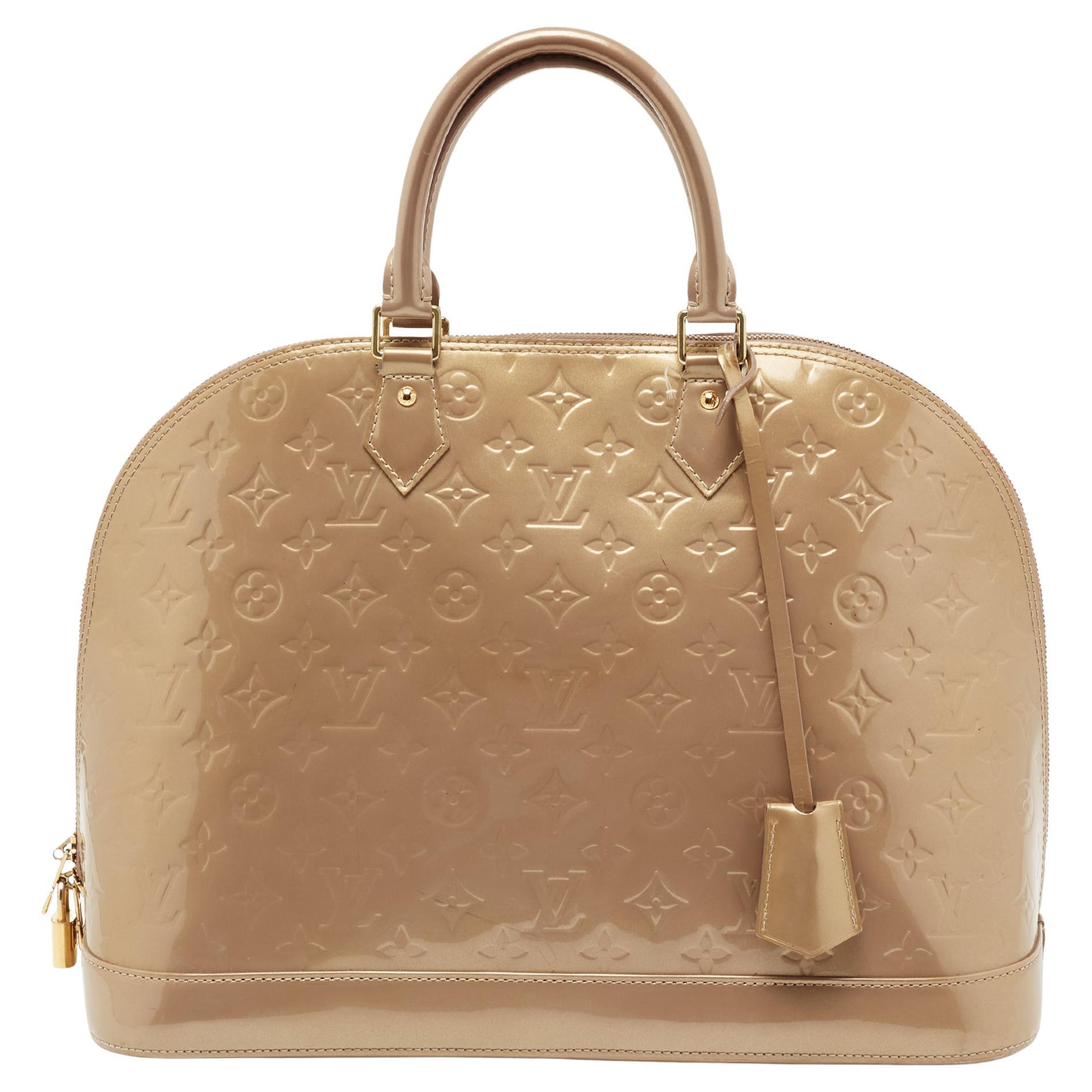 Louis Vuitton Monogram Rose Florentine Vernis Leather Alma GM Bag at ...