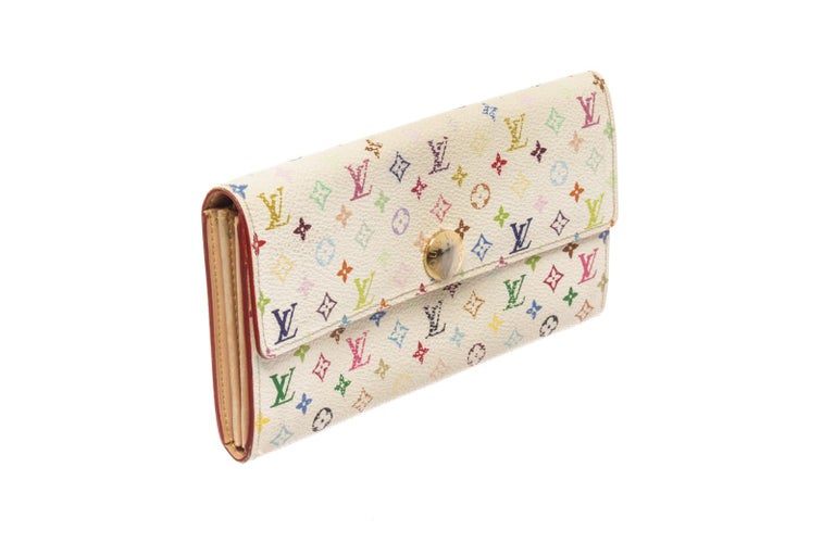 Louis Vuitton Monogram White Multicolor Limited Edition Wallet For Sale ...