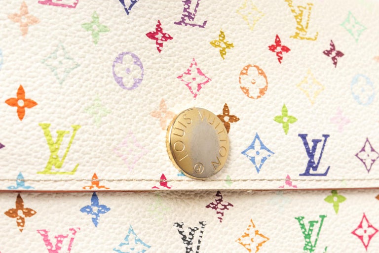 Louis Vuitton Monogram White Multicolor Limited Edition Wallet For Sale ...